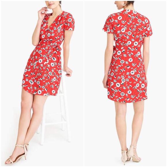 J. Crew Factory | Dresses | J Crew Factory Floral Wrap Dress | Poshmark